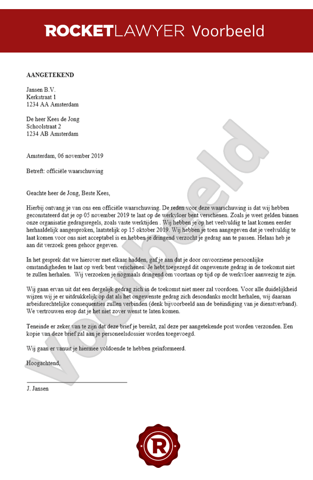 Officiële Waarschuwing Opstellen | Snel en Makkelijk