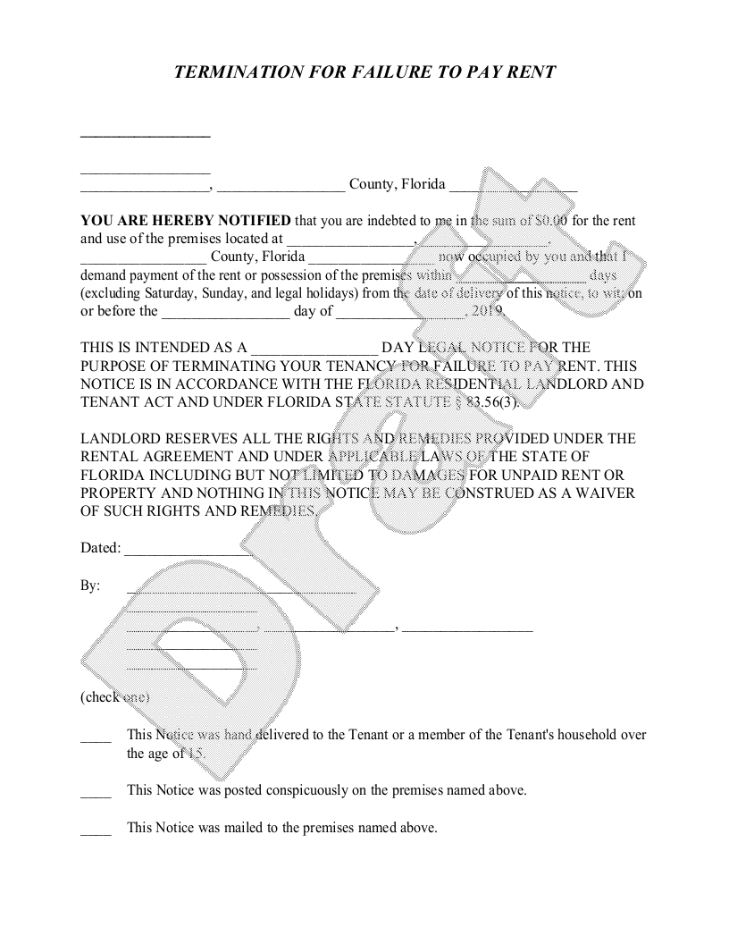 Free FL Eviction Notice Make Download Rocket Lawyer