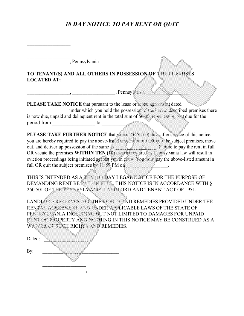10 Day Eviction Notice Illinois Template Dasemates
