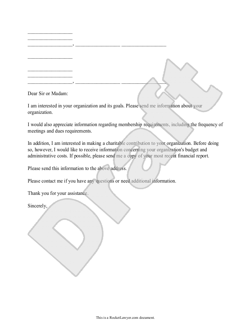 Free Organization Information Request & FAQs - Rocket Lawyer