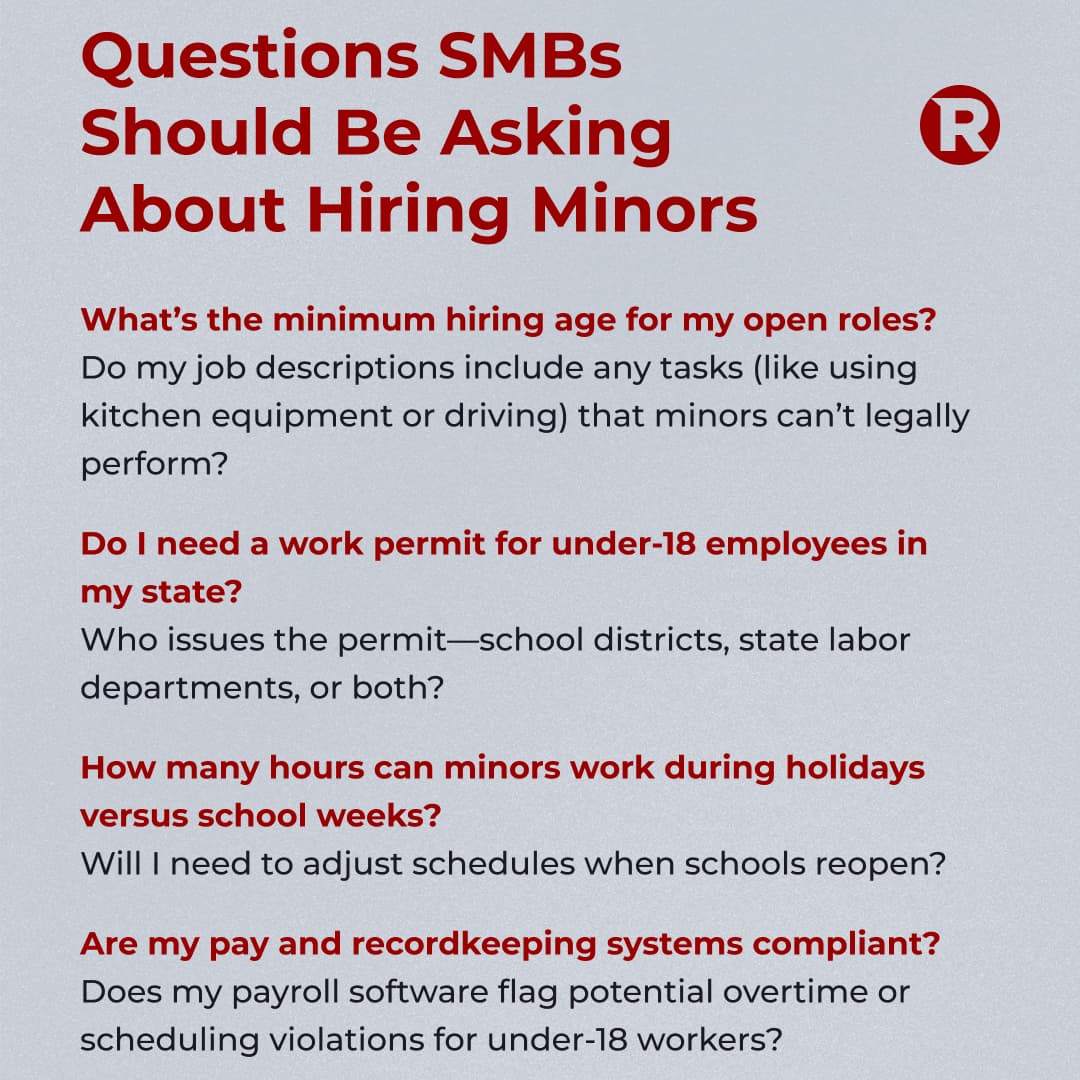 Hiring Minors for the Holiday Rush | Rocket Lawyer