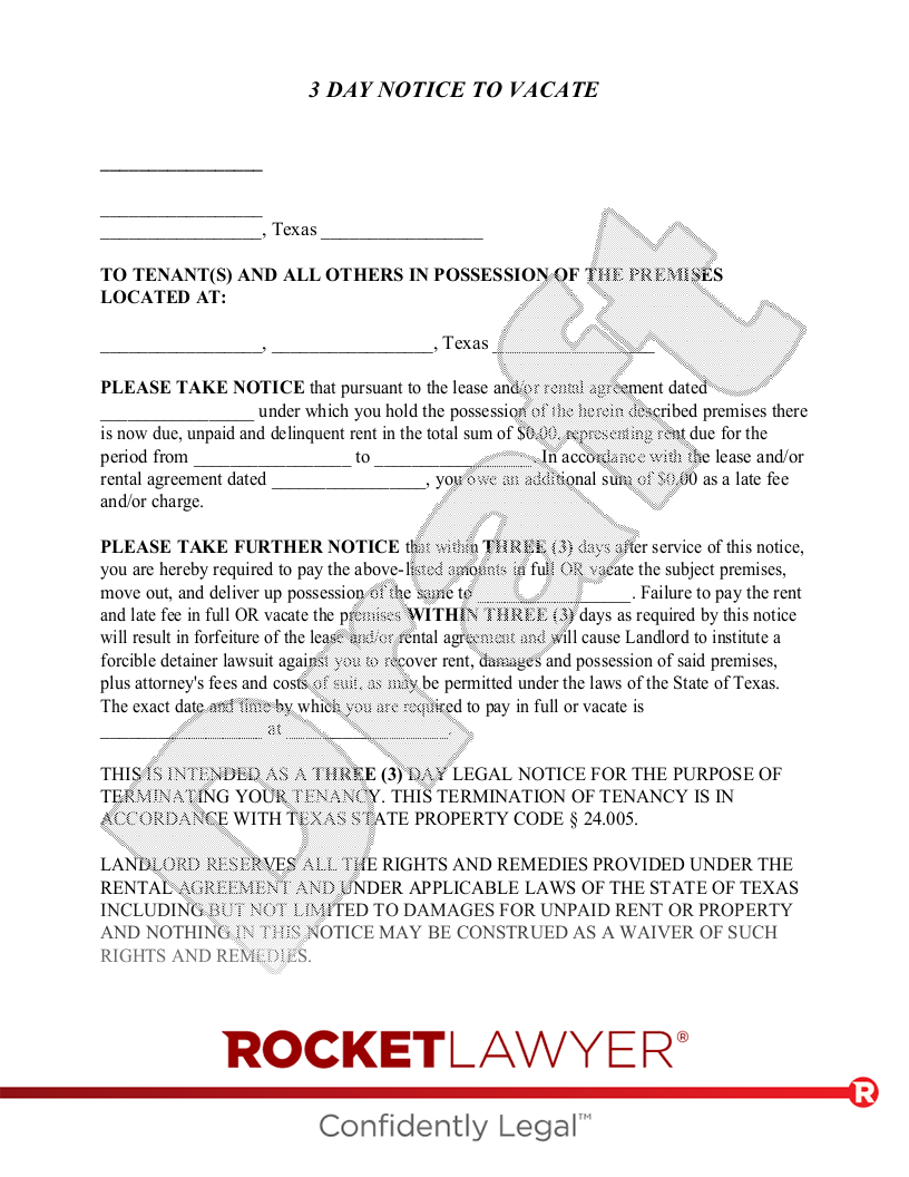 Notice To Vacate Letter From Landlord To Tenant Exle Infoupdate