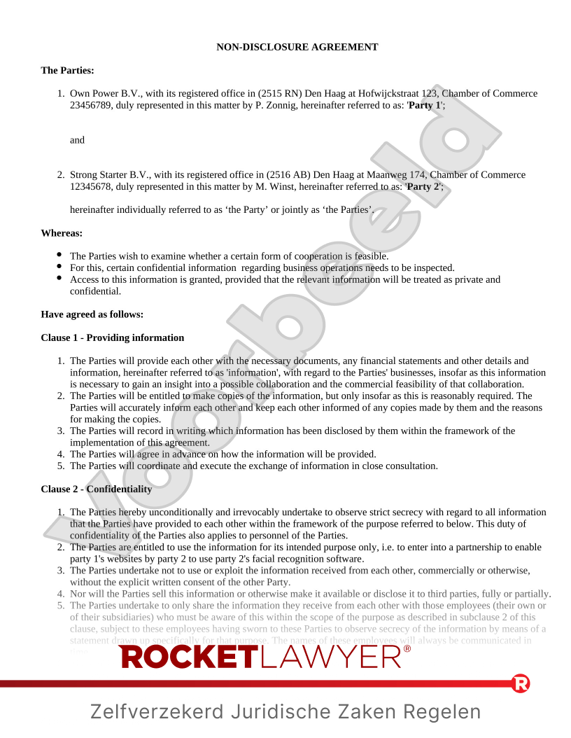 Draft an NDA For Free